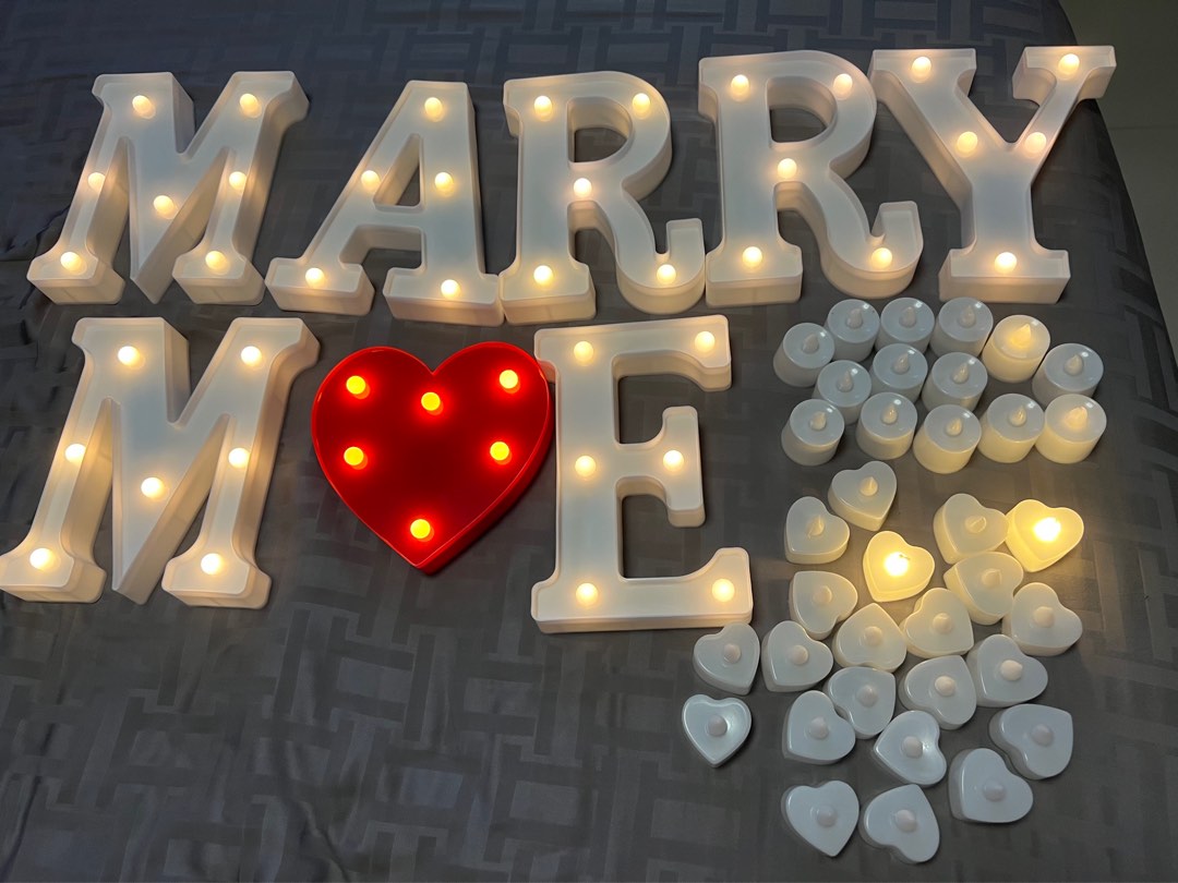 Marry me lighting, Hobbies & Toys, Stationery & Craft, Occasions ...