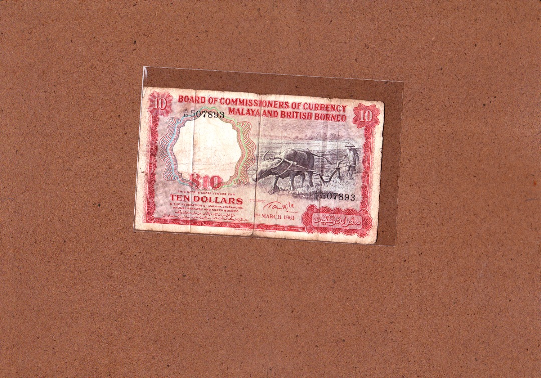 Mazuma M3449 Malaya & British Borneo 1961 $10 A/10 507893 F Only, Hobbies & Toys, Collectibles ...