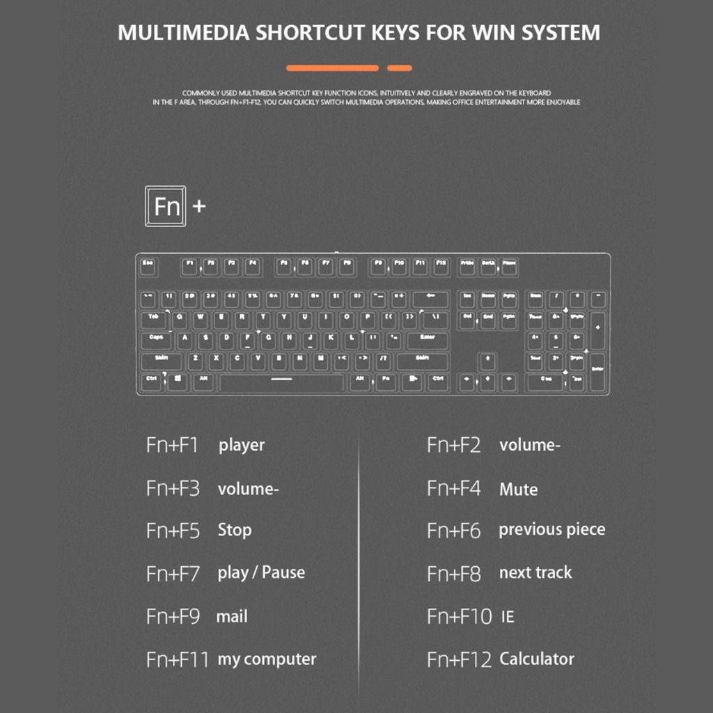 Mechanical Keyboard Blue Switch Gaming/ Swappable Keycap Switch ...