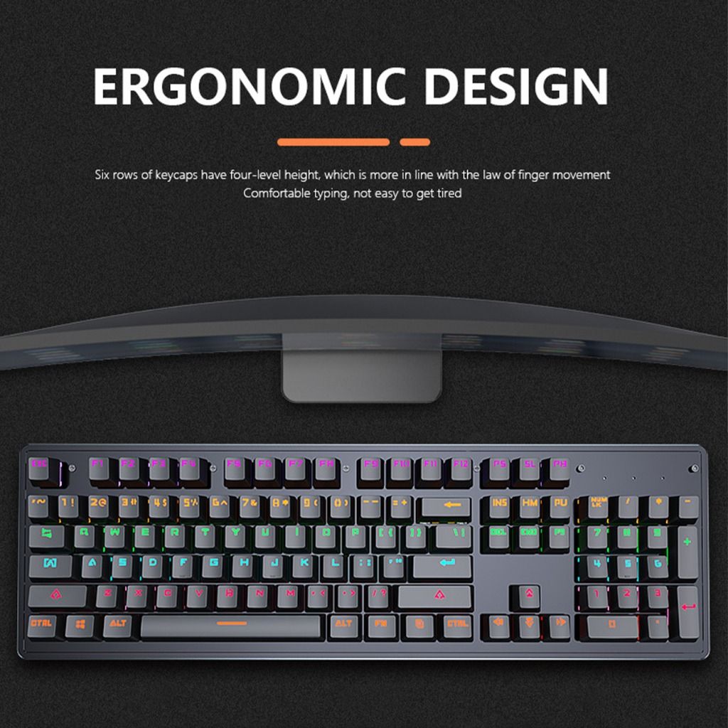 Mechanical Keyboard Blue Switch Gaming/ Swappable Keycap Switch ...