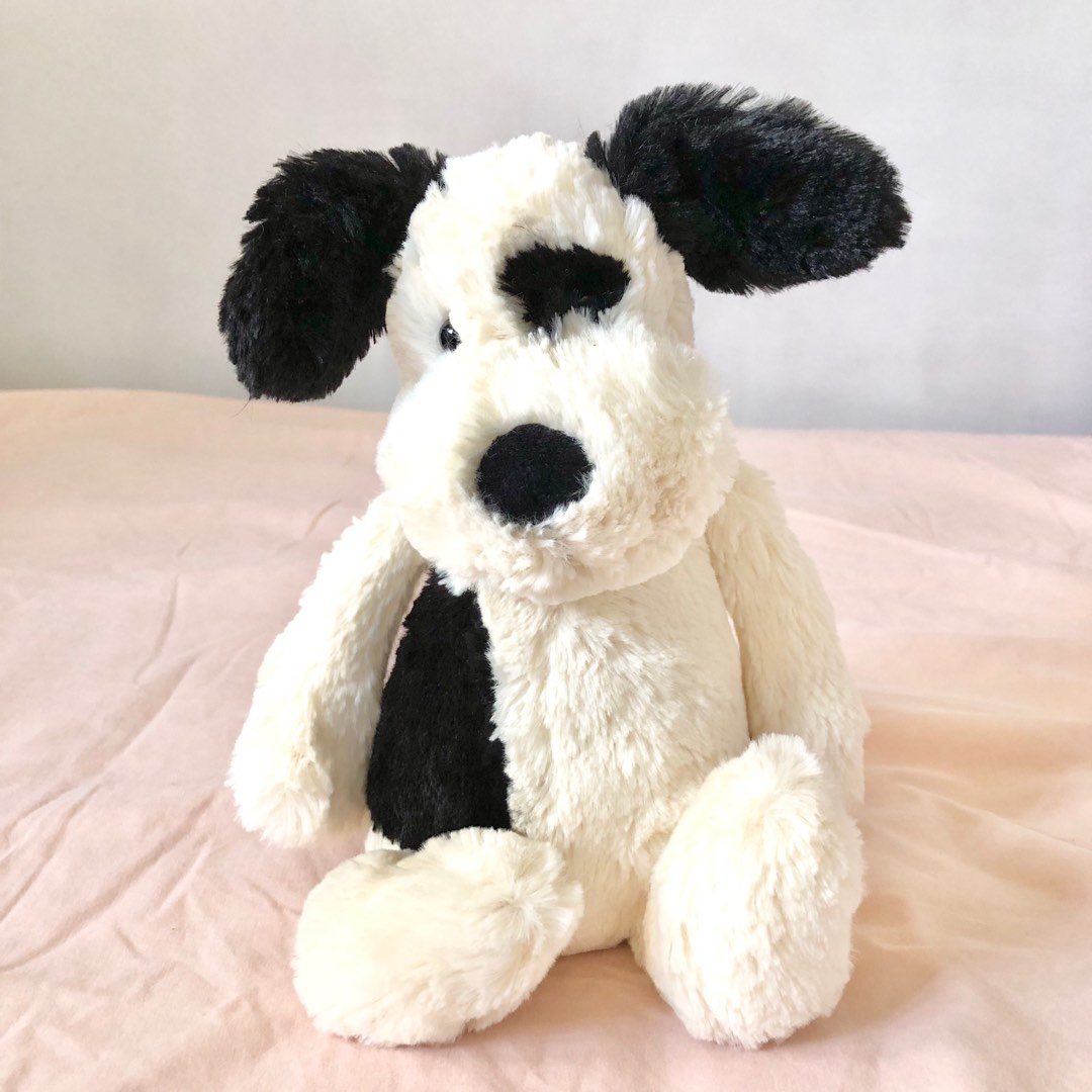 Medium Jellycat bashful black and cream puppy, Hobbies & Toys, Toys ...