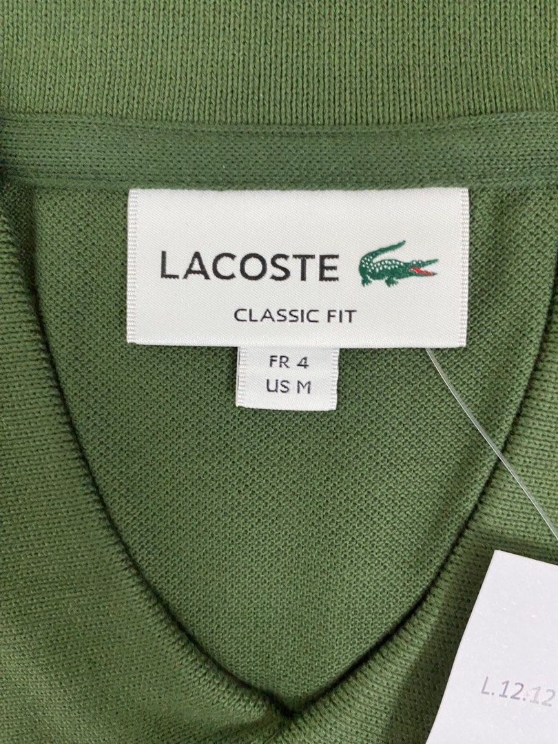 Mens Lacoste army green short sleeve polo M, Men's Fashion, Tops & Sets, Tshirts & Polo Shirts ...