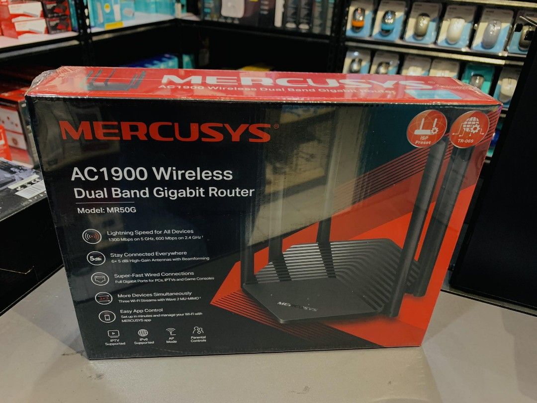 Mercusys MR50G AC1900 Wireless WiFi Dual Band Gigabit Router, Computers ...