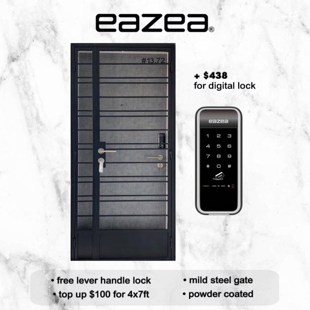 Mild Steel Gate For HDB/BTO/Condo, Furniture & Home Living, Security ...