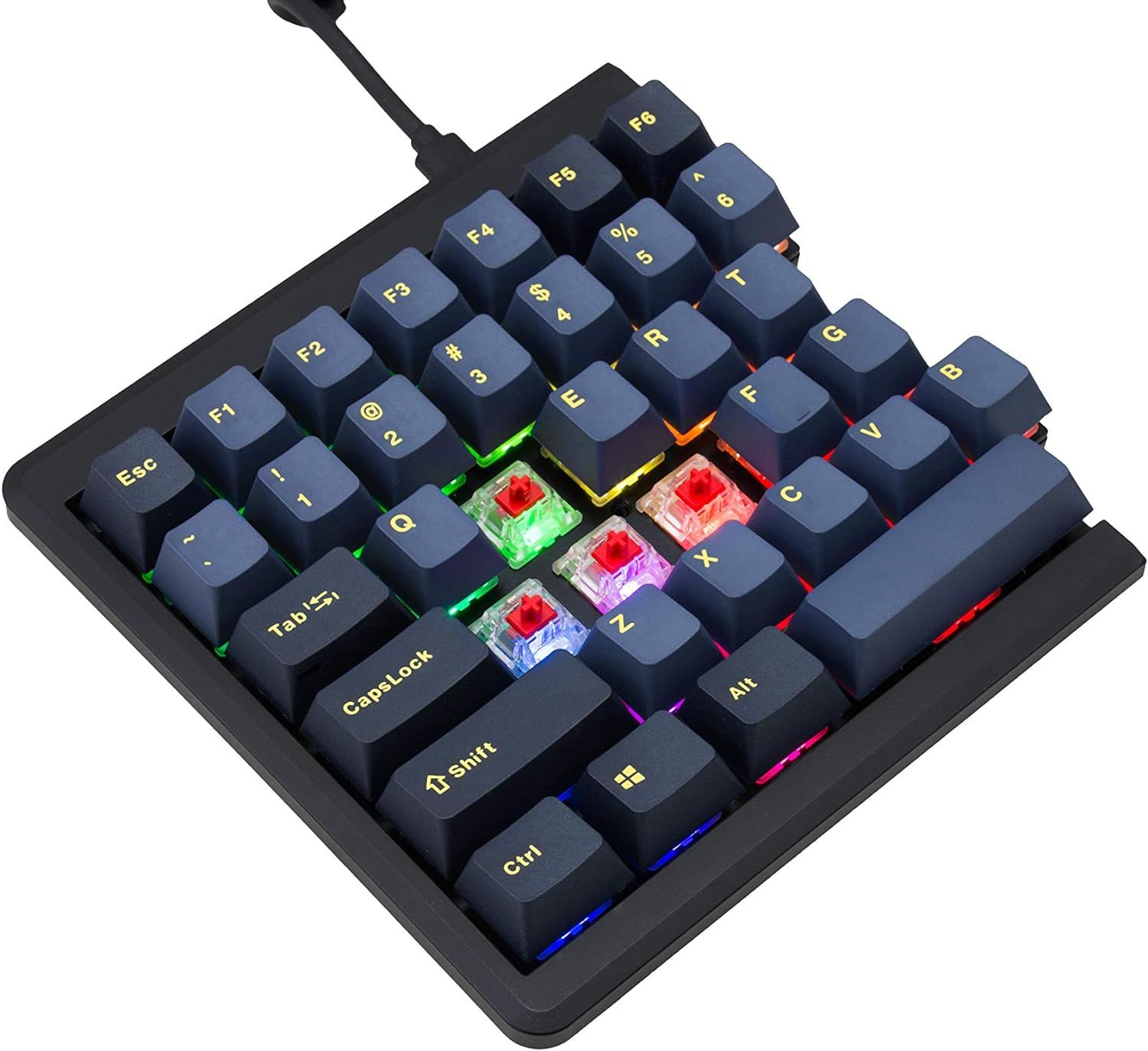 Mistel MD770 RGB Wired + Wireless Bluetooth TKL Split Mechanical ...