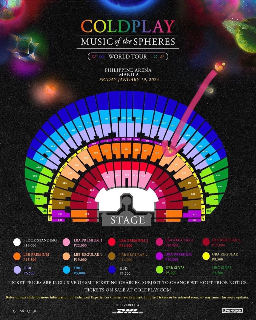 MOTS COLDPLAY TICKET DAY 1 (2TIX), Tickets & Vouchers, Event Tickets on ...