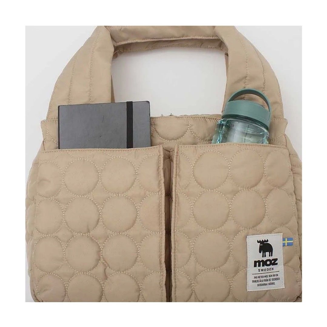 MOZ MULTI-STORAGE QUILTED 2 WAY BAG BEIGE VER., Women's Fashion, Bags & Wallets, Shoulder Bags ...