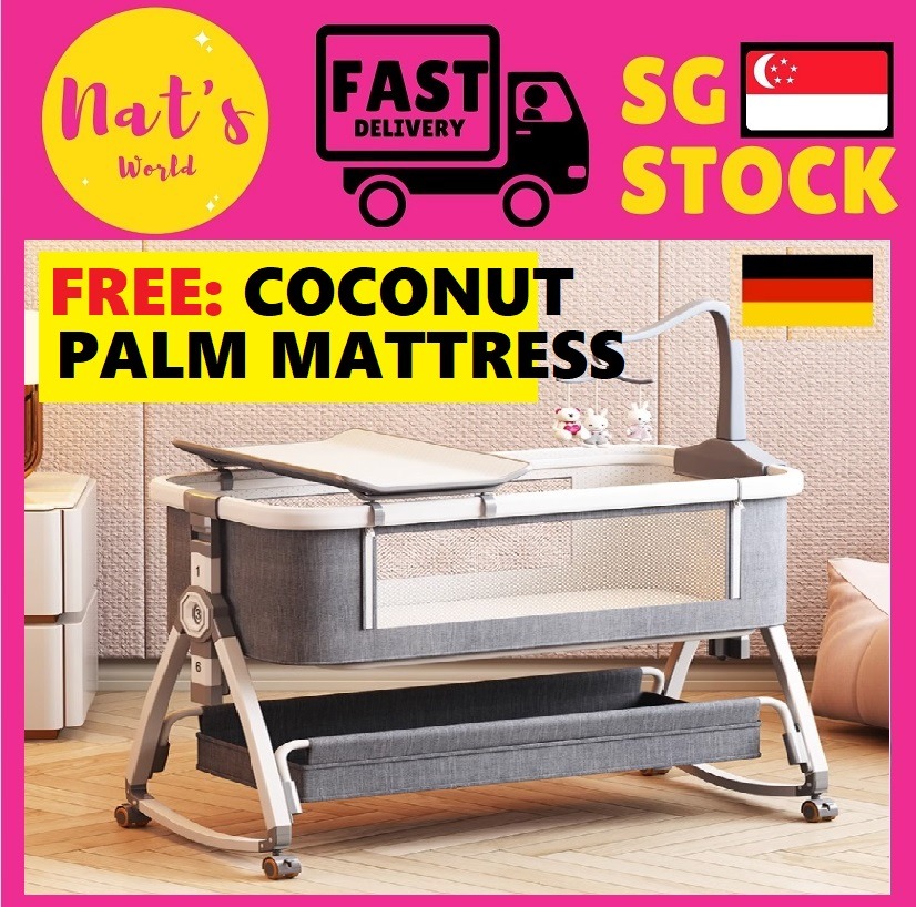 Multifunctional foldable baby crib removable portable newborn cradle bed European baby crib ...