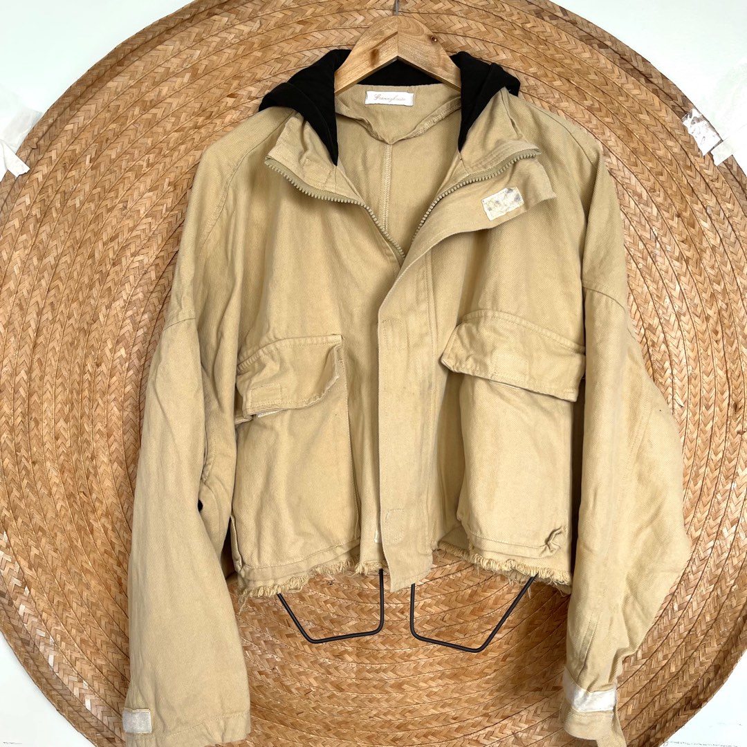 Muted mustard light denim jacket, Women's Fashion, Coats, Jackets and ...