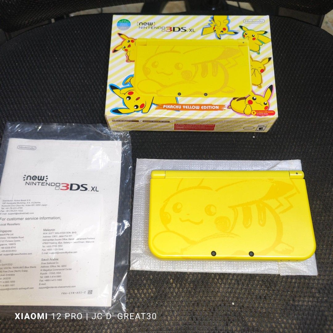 New 3ds xl pikachu edition with box, Video Gaming, Video Game Consoles ...