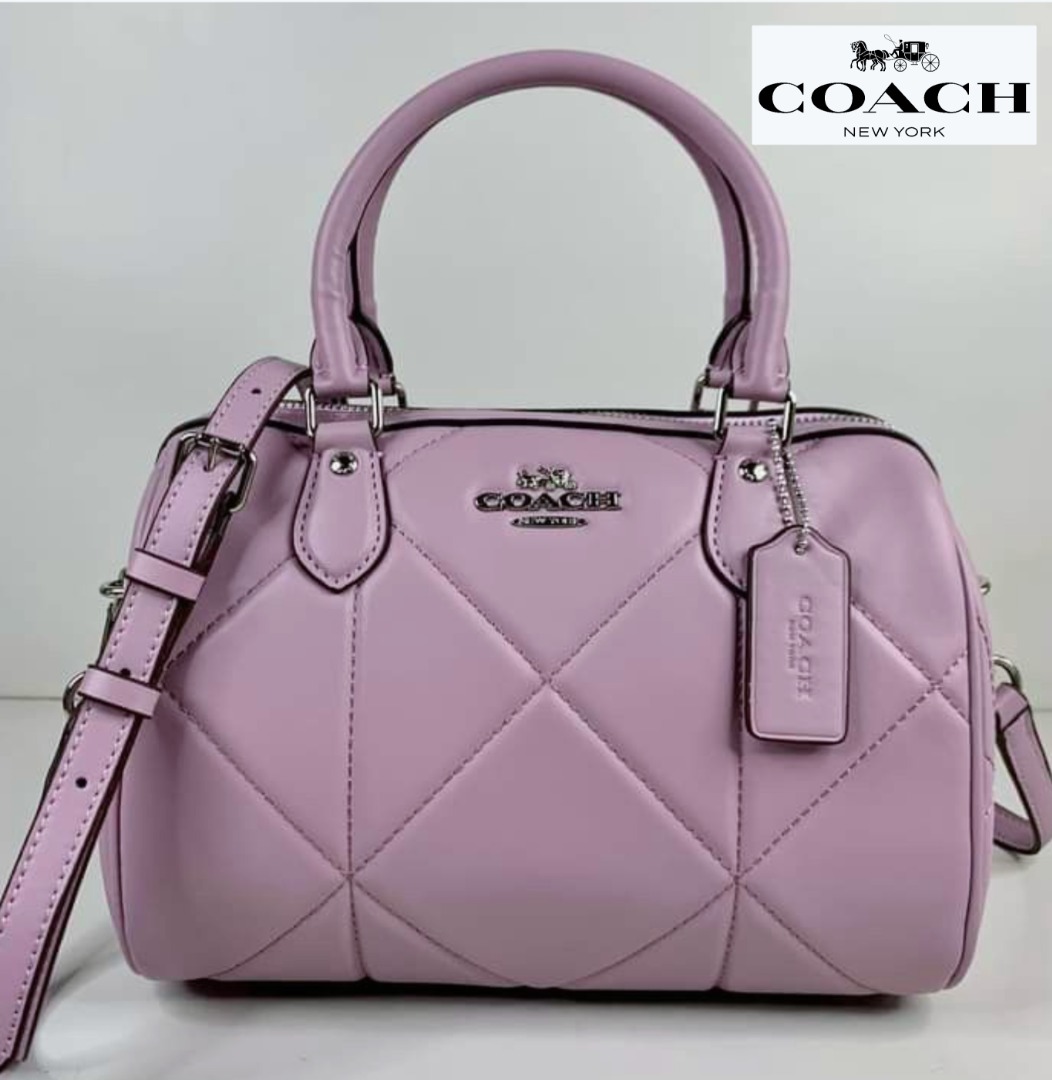 New Coach Original Purple Collection Rowan Satchel With Puffy Diamond ...