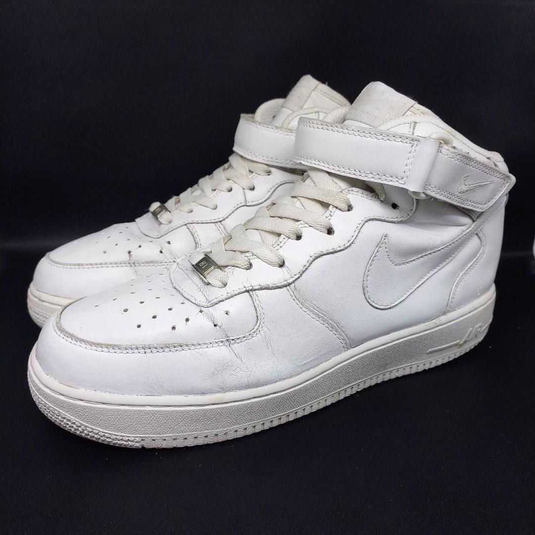 NIKE AIR FORCE 1 MID TRIPLE WHITE (SEPATU NIKE) (AF1) [72] - KAKIKECE ...