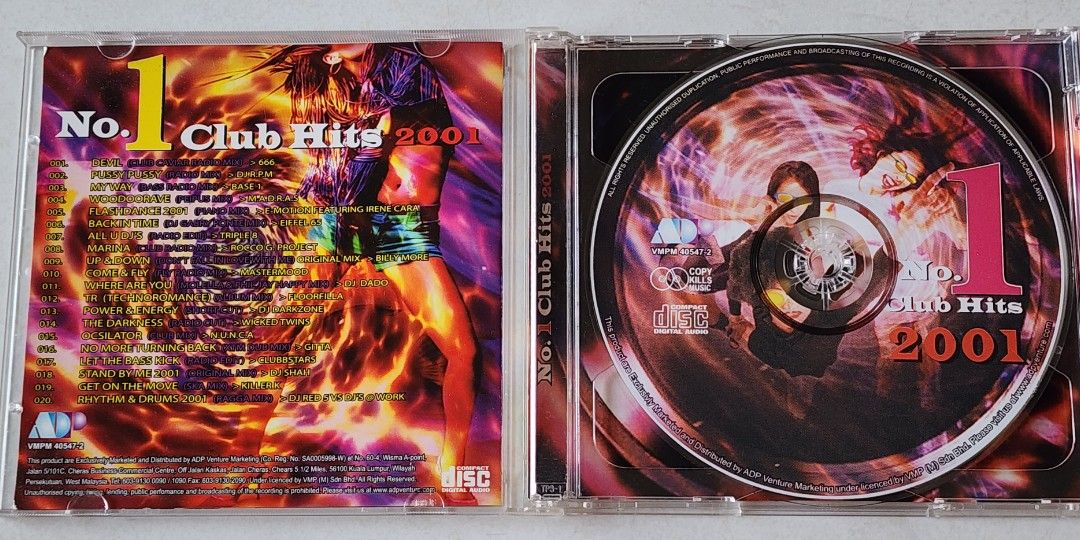 No.1 Club Hits 2001 ( ADP VENTURE MALAYSIA ) CD, Hobbies & Toys, Music ...