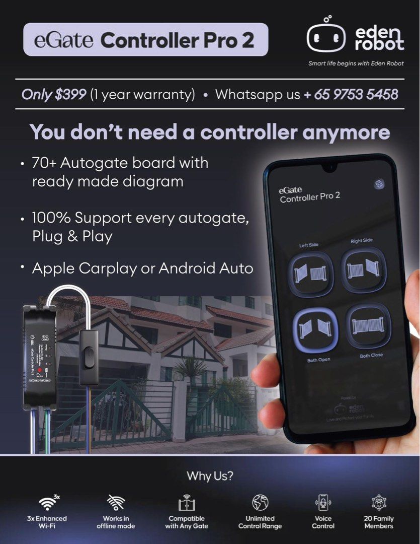 Eden Robot - Egate Controller Pro 2 , Furniture & Home Living, Security ...