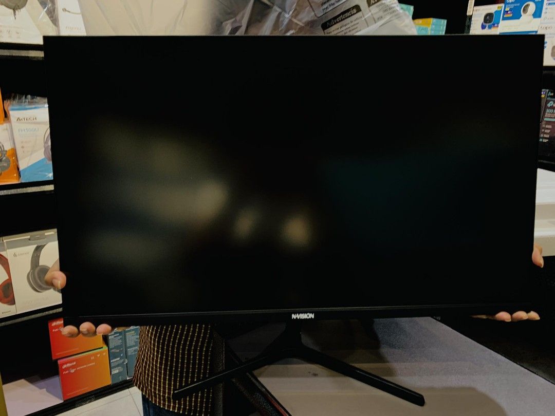 Nvision 27" IPS Panel 75Hz LED Monitor Narrow Bezel FHD VGA HDMI Black ...