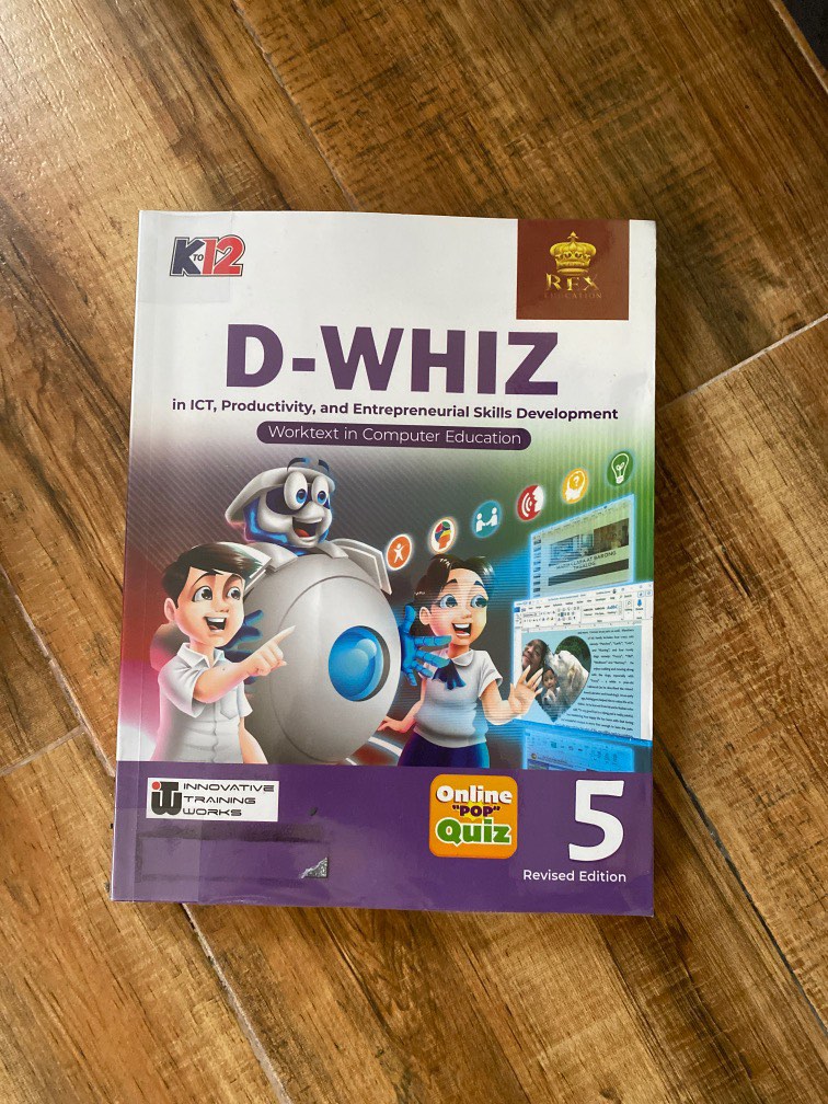 D - Whiz in ICT, Productivity, and Entrepreneurial Skills Development Grade 5 (2nd Hand - Used ...
