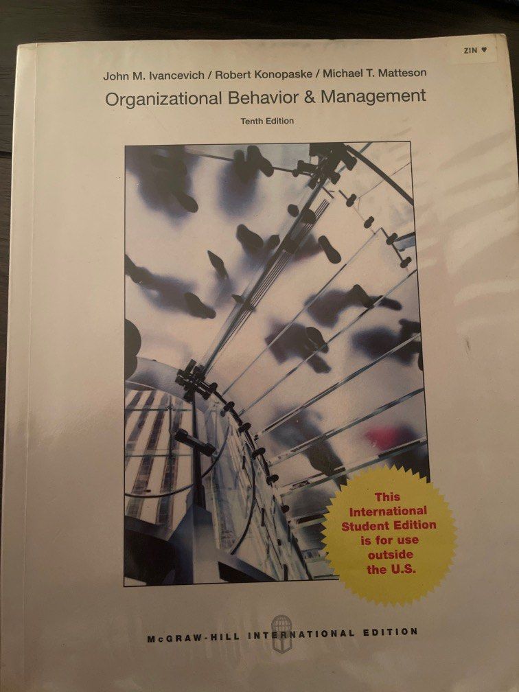 Organizational Behavior & Management (McGraw Hill) 10th Edition ...