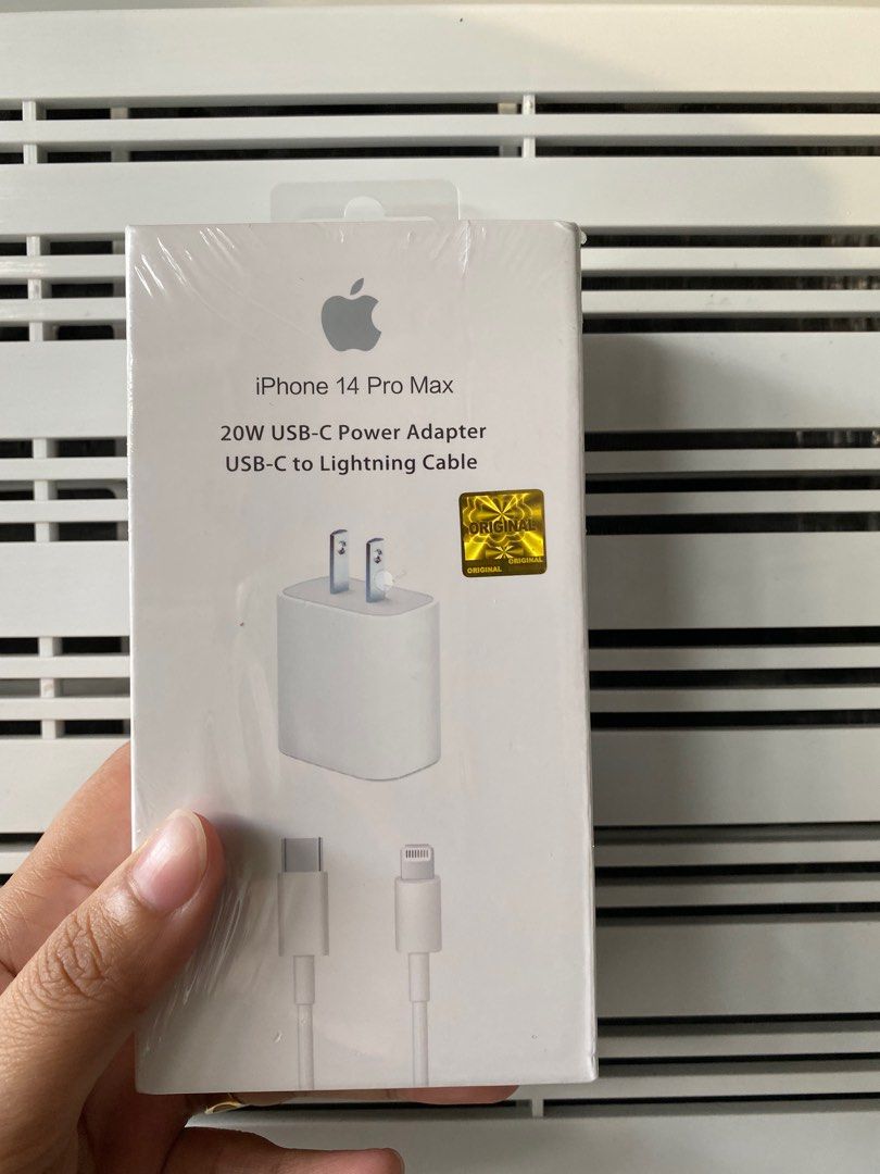 ORIGINAL IPHONE CHARGER set 14 pro max adapter and cable, Mobile Phones ...