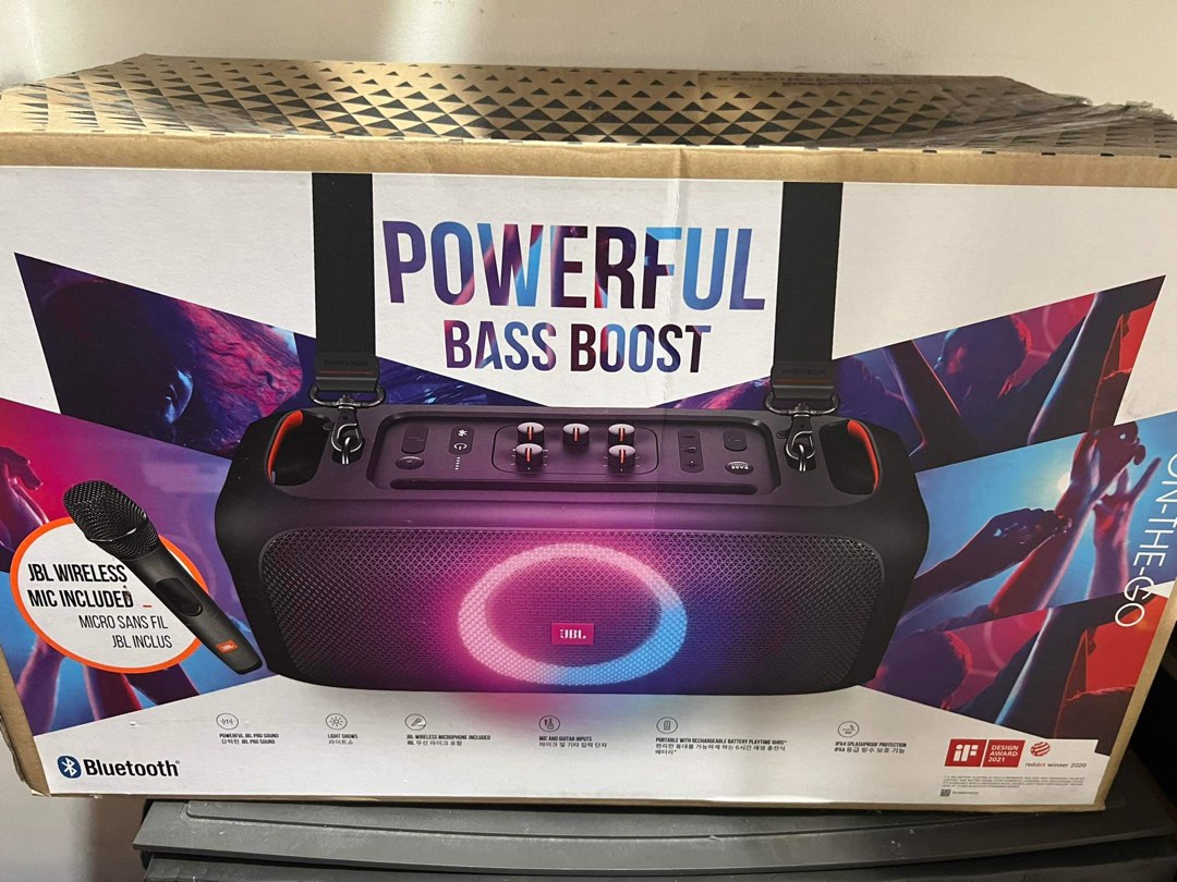 Original JBL Party Box on The Go with 2 Mic , Audio, Soundbars ...