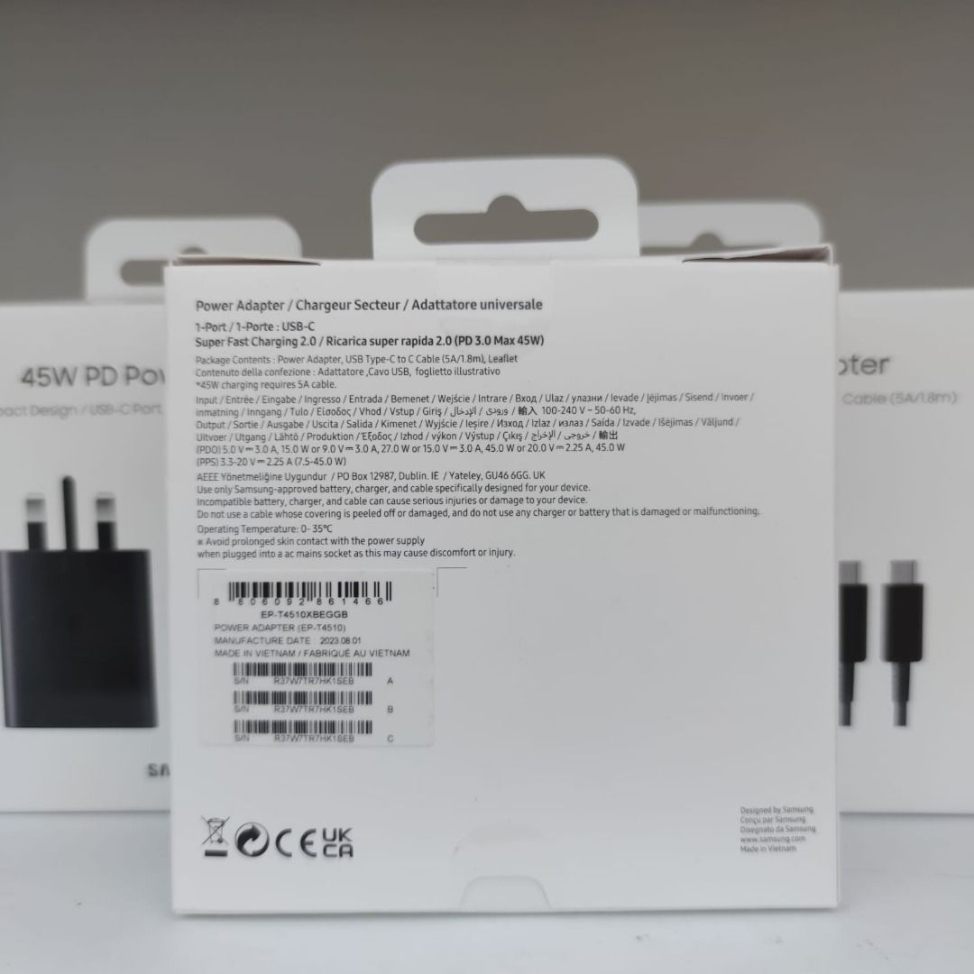 Original Samsung 45W PD Power Adapter, Mobile Phones & Gadgets, Mobile ...