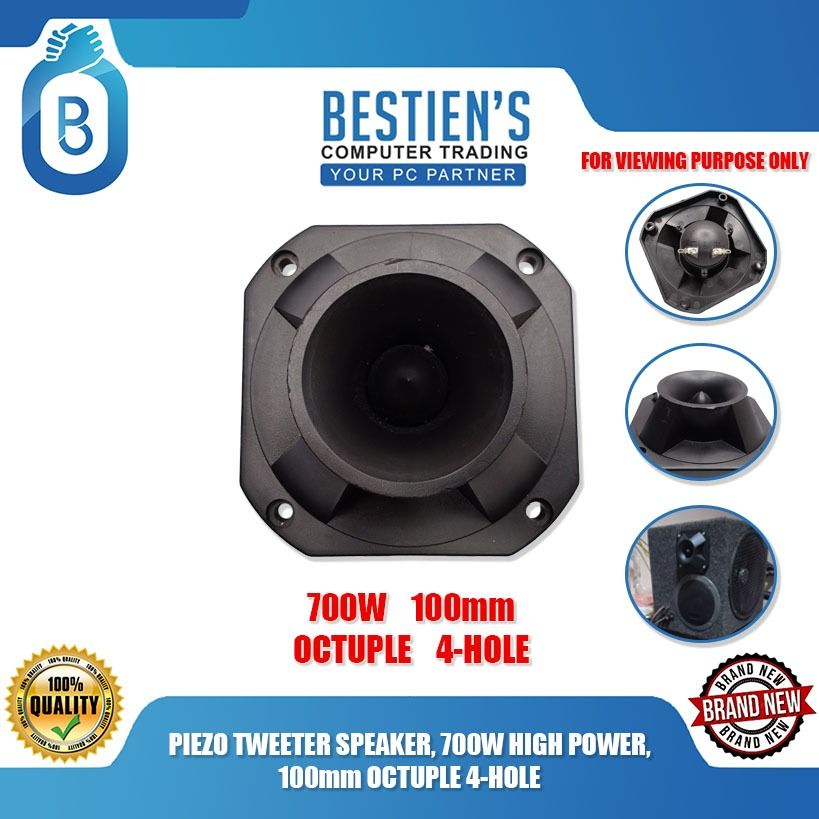 PIEZO TWEETER SPEAKER, 700W HIGH POWER, 100mm OCTUPLE 4-HOLE, Audio ...