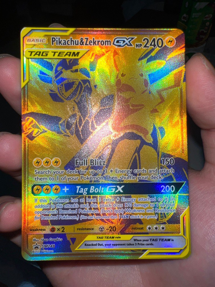 Pikachu&Zekrom GX Promo, Hobbies & Toys, Toys & Games on Carousell