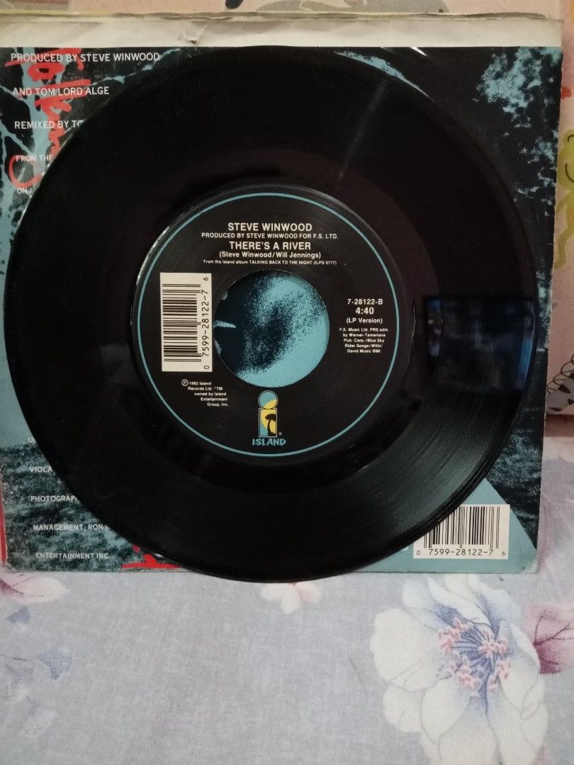 Piringan hitam vynil single 45 rpm STEVE WINWOOD TALKING BACK TO THE ...