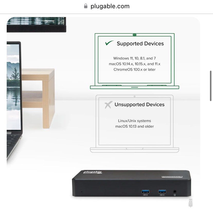 Plugable Triple HDMI USB-C Displaylink Docking Station (UD-3900PDZ) 12 ...