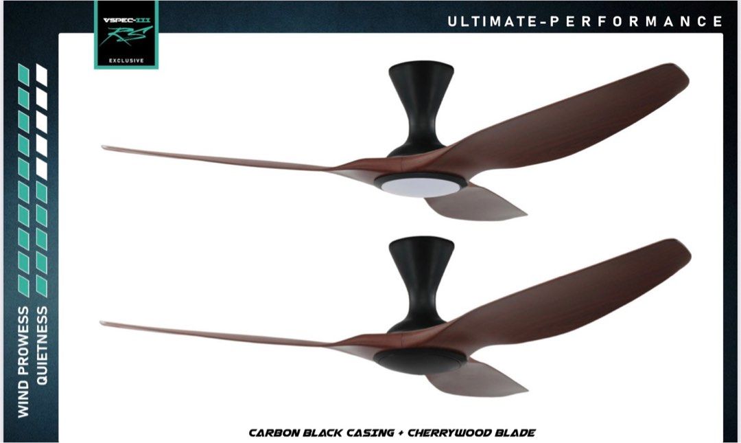 Po-Cyclone RS VSPEC III EC motor ceiling fan, Furniture & Home Living ...