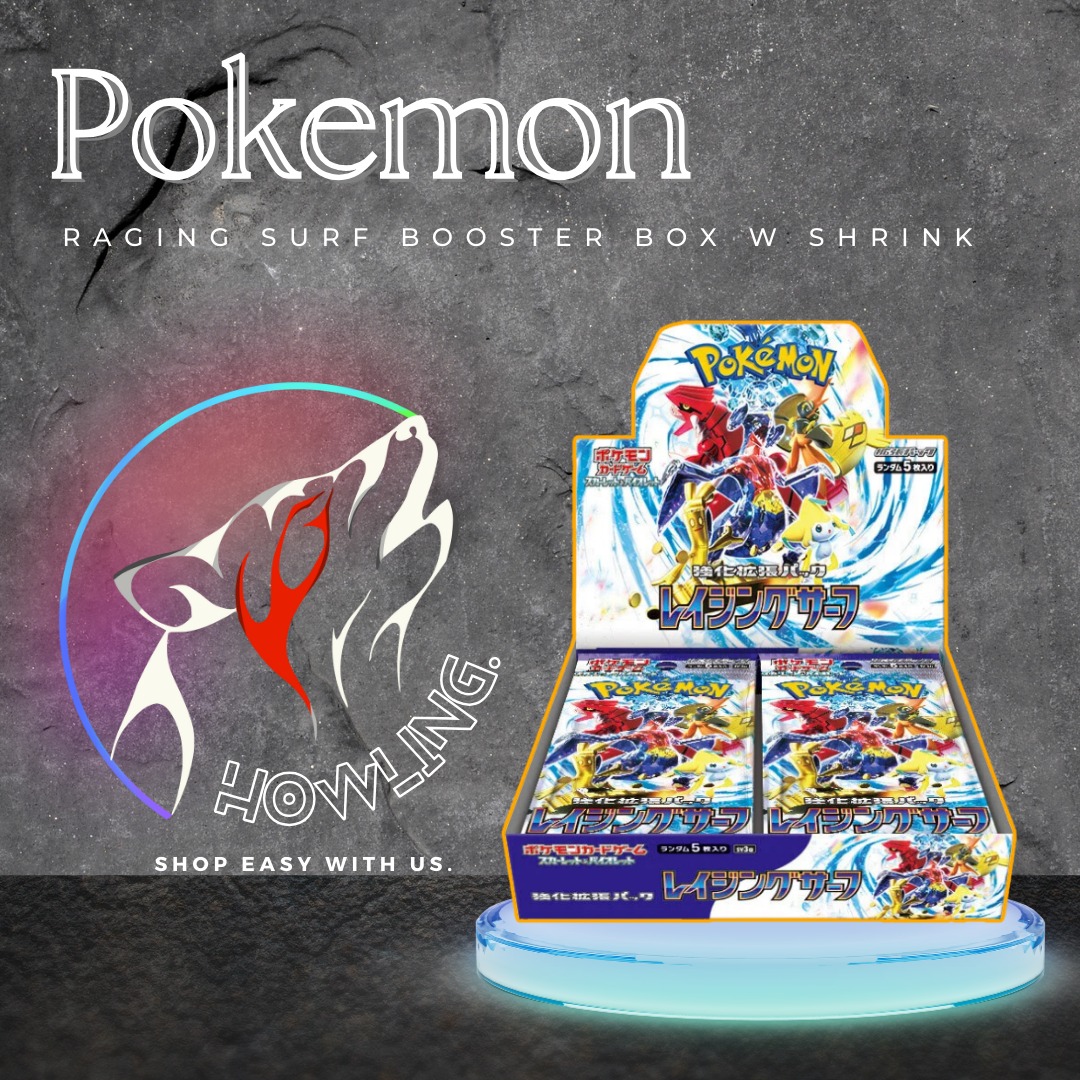 Pokemon Japanese Raging Surf Booster Box with Shrink, Hobbies & Toys ...