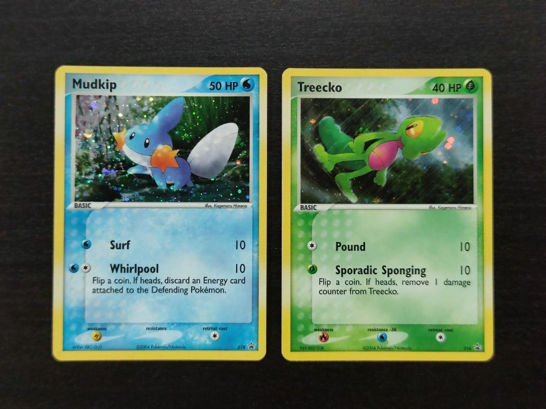 Pokemon Mudkip 018 | Treecko 016 Black Star Promo, Hobbies & Toys, Toys ...