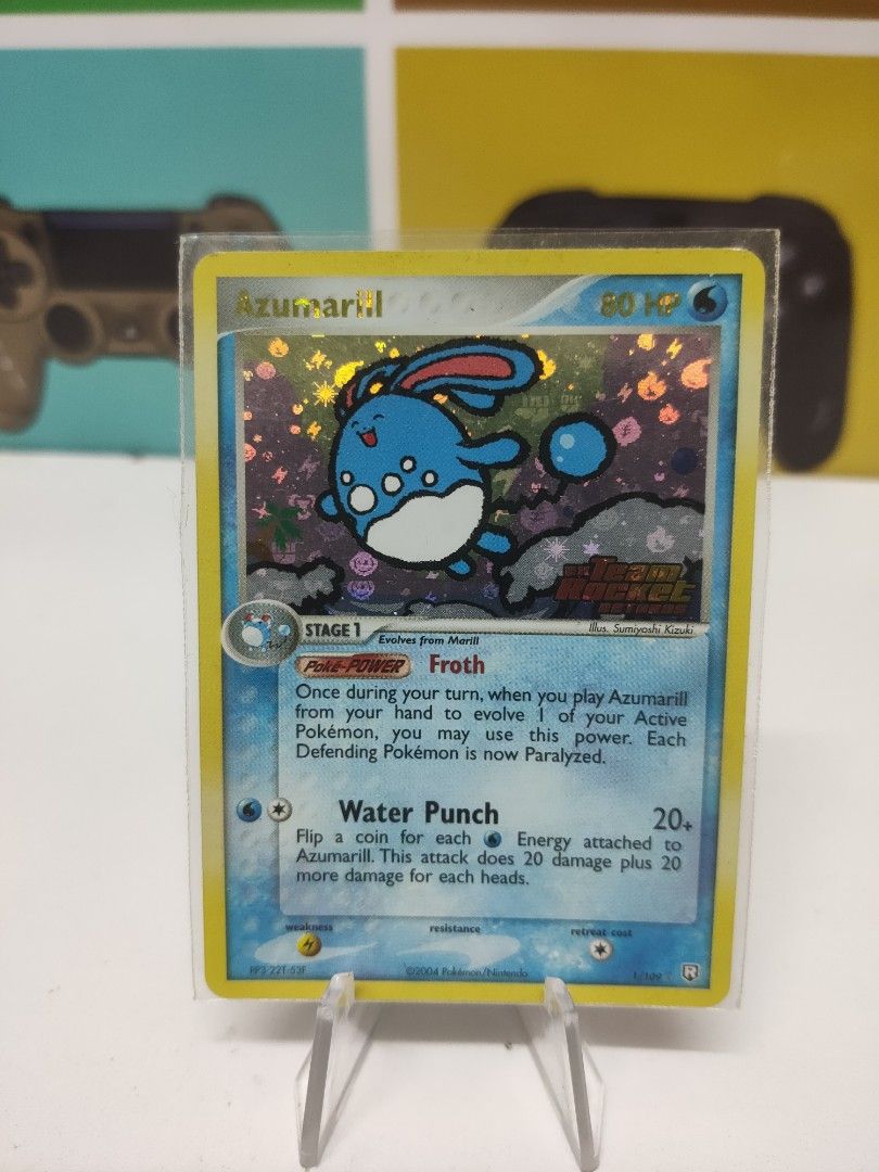Pokemon TCG Azumarill 1/109 Holo Reverse, Hobbies & Toys, Toys & Games ...