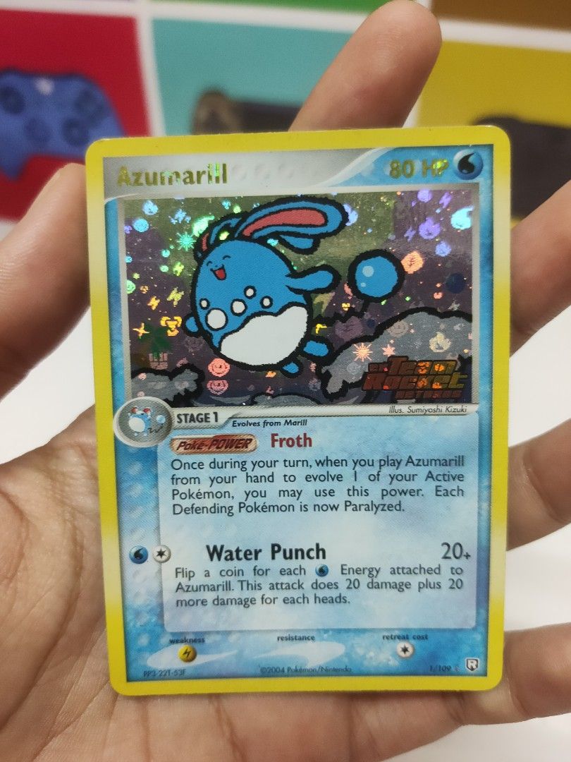 Pokemon TCG Azumarill 1/109 Holo Reverse, Hobbies & Toys, Toys & Games ...