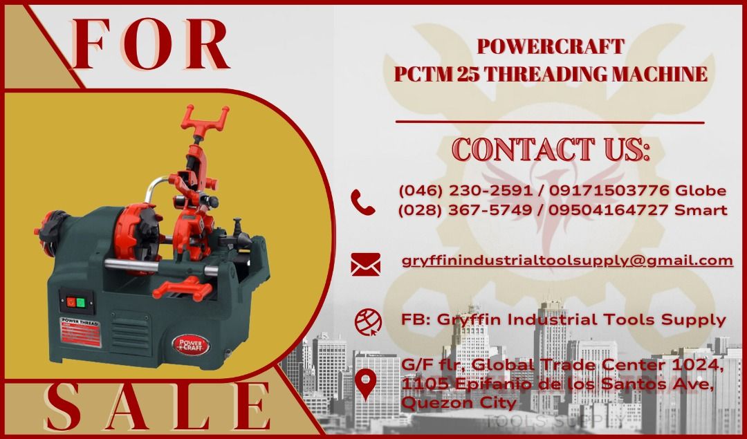 Powercraft PCTM 25 Threading Machine, Commercial & Industrial ...