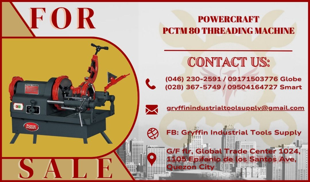 Powercraft PCTM 80 Threading Machine, Commercial & Industrial ...