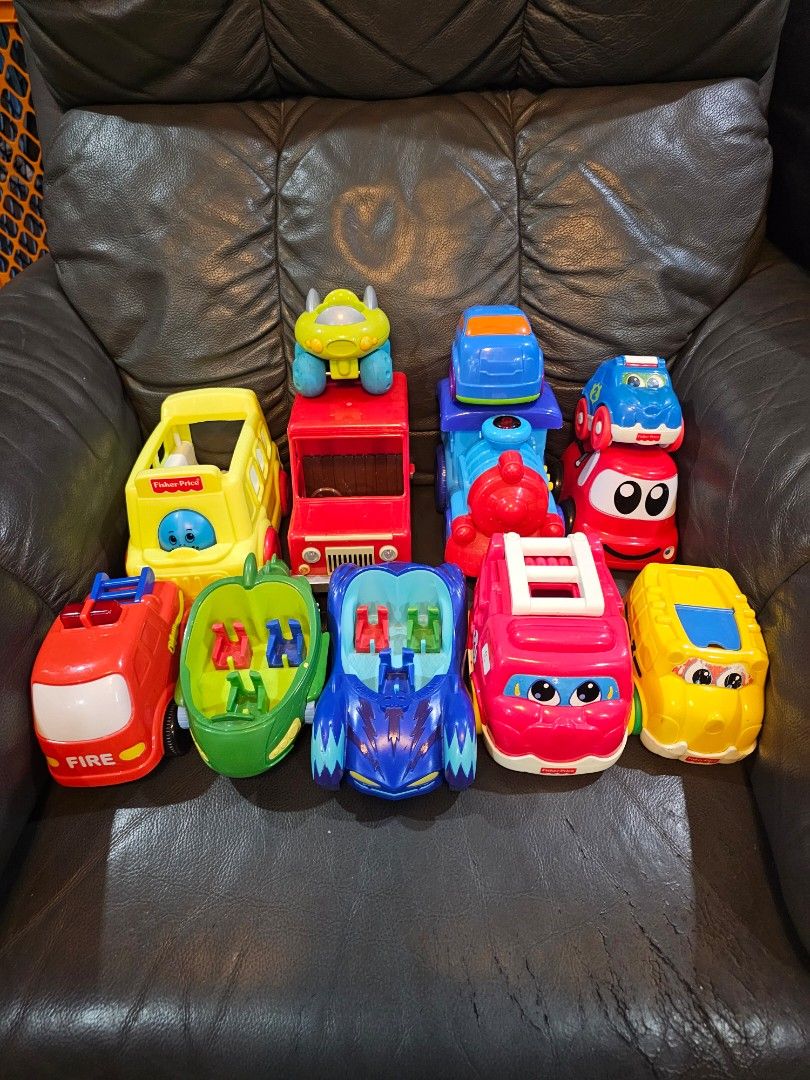 Preloved Imported Toy Vehicles FIsher Price PJ Masks Train Firetruck ...