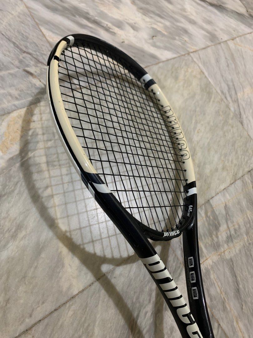 Prince Tennis Racket Black and White, Sports Equipment, Sports & Games ...