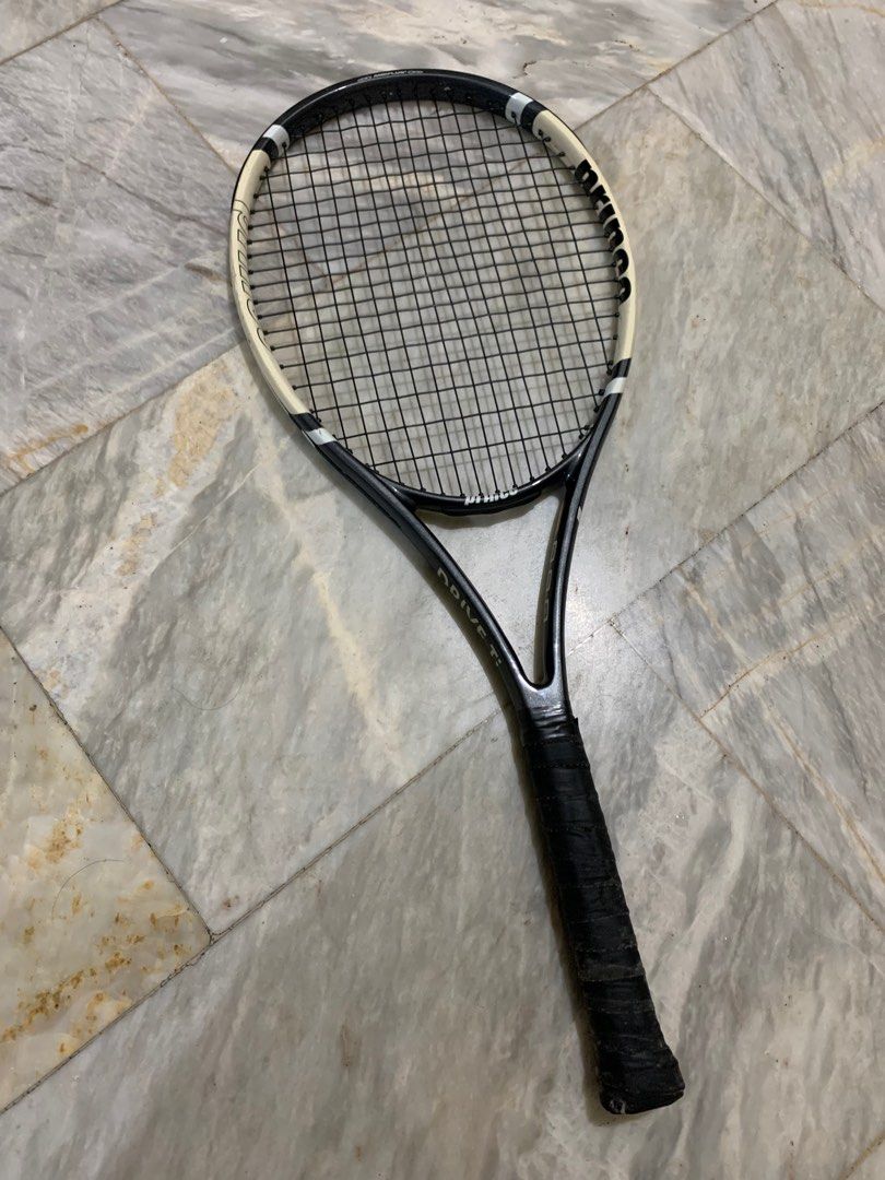 Prince Tennis Racket Black and White, Sports Equipment, Sports & Games ...