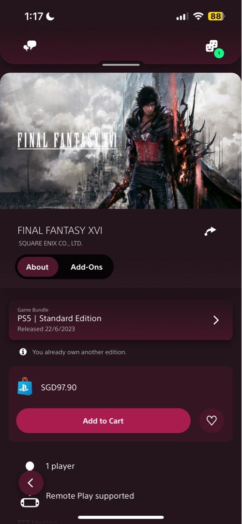 PS5 Final Fantasy XVI FF16 Digital Game Voucher Code, Video Gaming, Video Games, PlayStation on ...