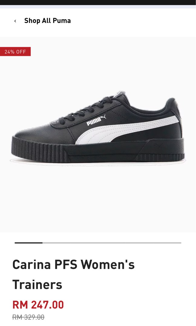 PUMA Carina PFS Women's Shoes, Women's Fashion, Footwear, Sneakers on Carousell