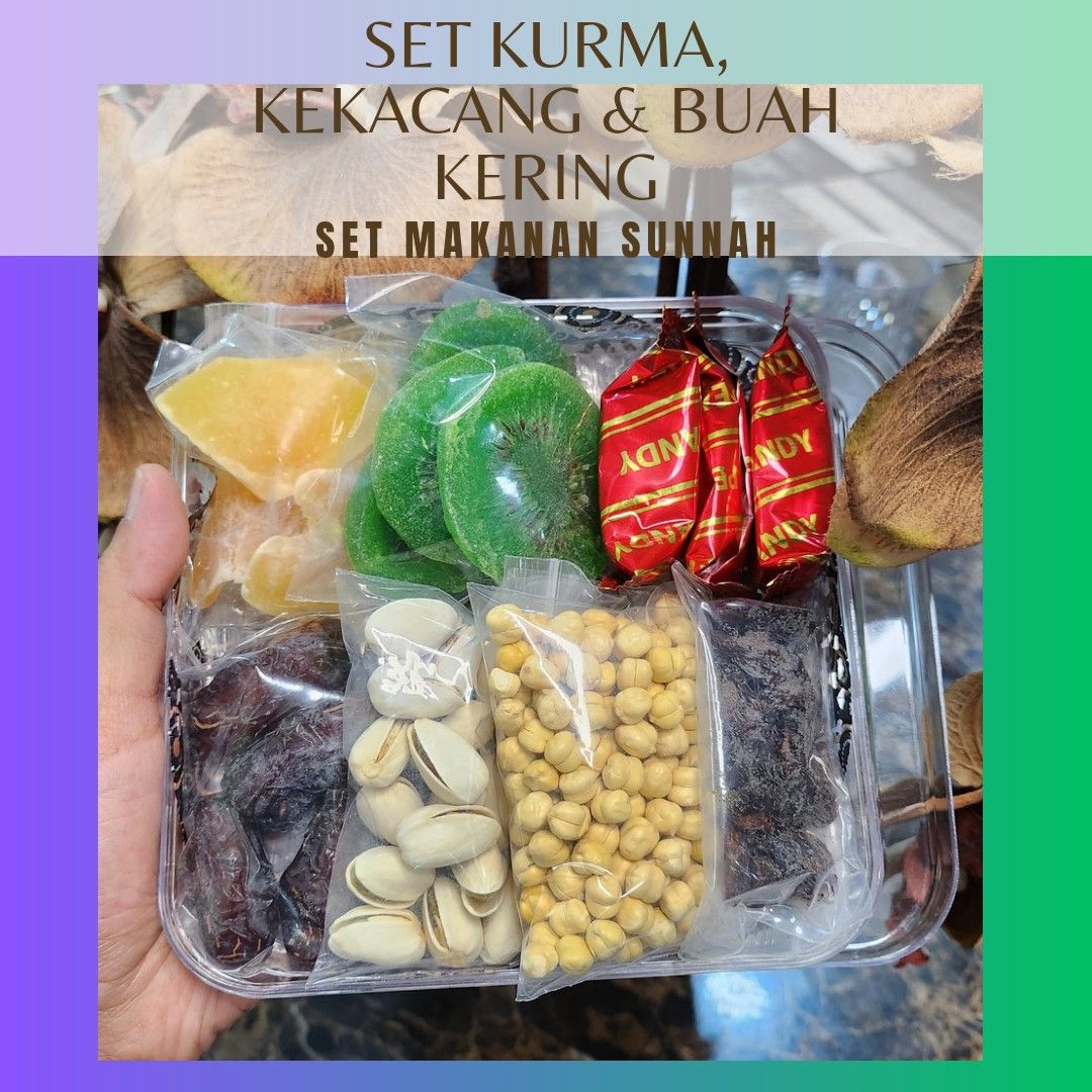 Ramadhan giftbox makanan sunnah kurma dan dried fruit, Food & Drinks ...