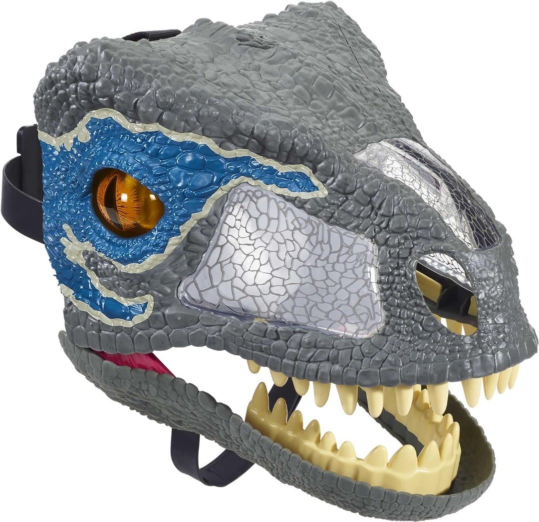 (READY STOCK) Jurassic World Velociraptor Blue Chomp 'N Roar Mask ...