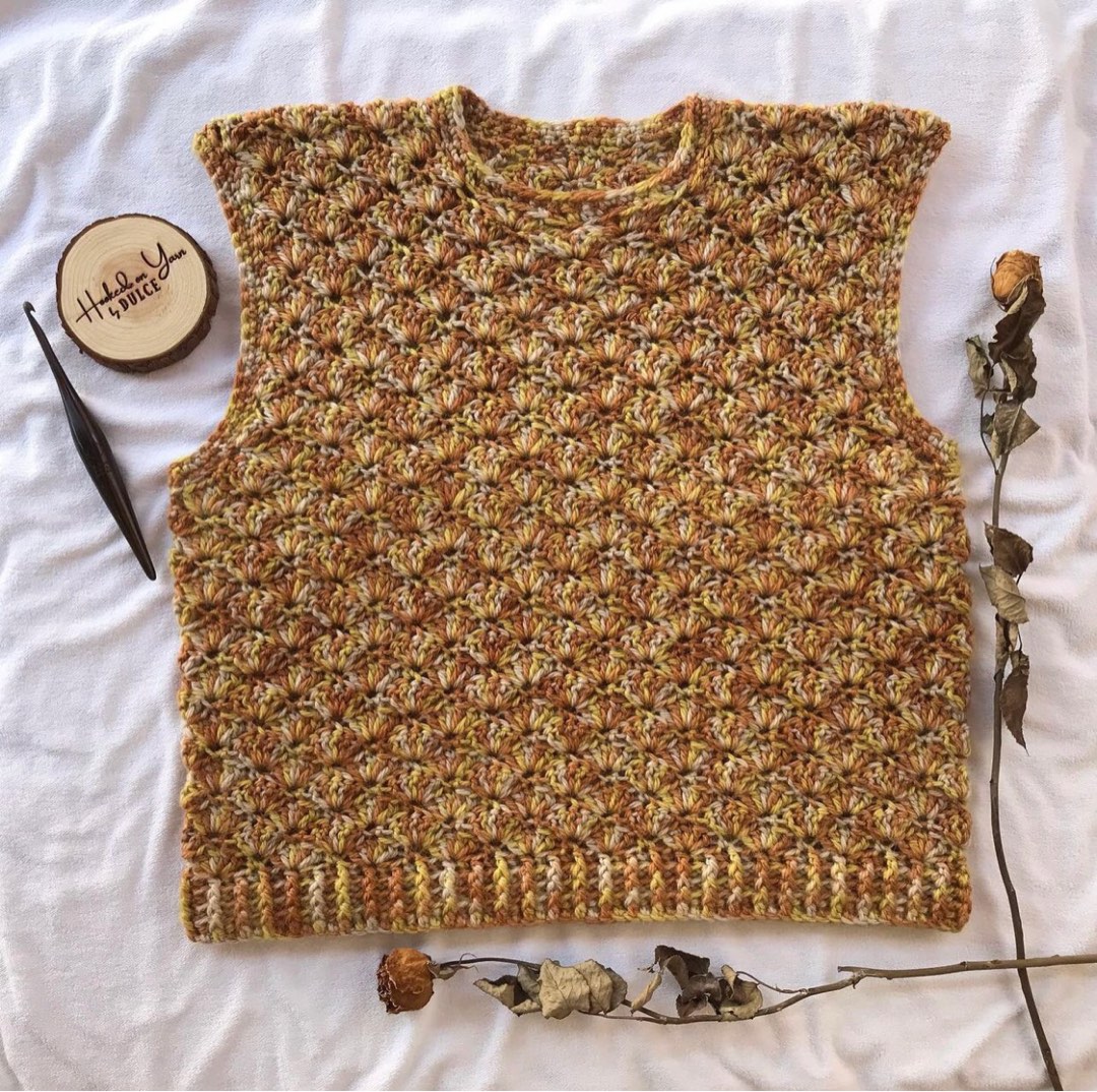 Rebel Shell Crochet Vest, Women's Fashion, Tops, Sleeveless on Carousell