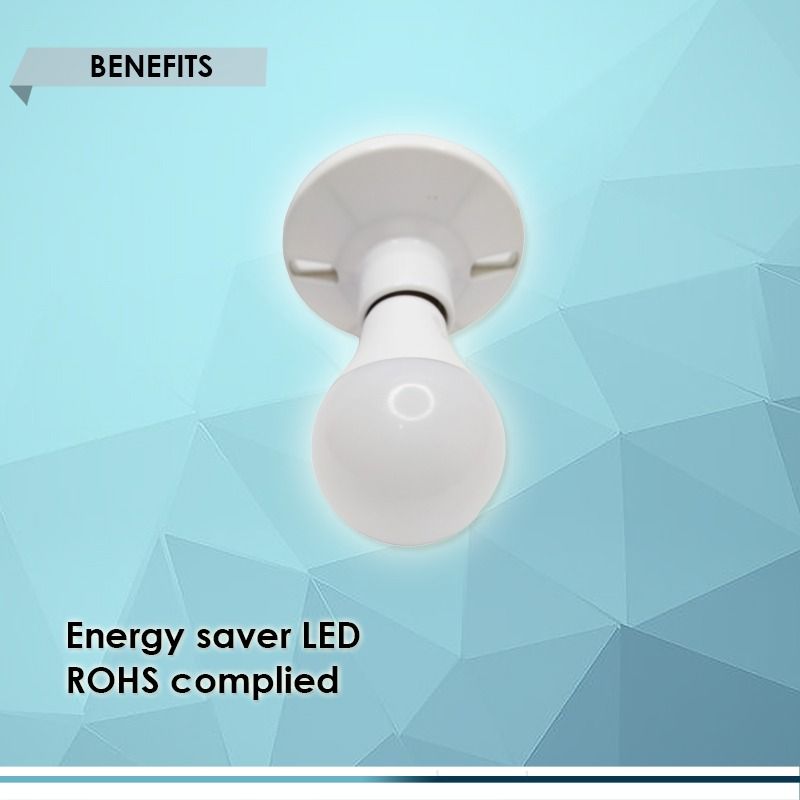 RECEPTACLE 4x4inc 250V with LED BULB 220V 5W E27 DAYLIGHT, BEST FOR ...