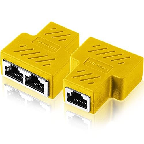 RJ45 Ethernet Splitter Connectors 1 to 2 Splitter Connectors Adapter ...