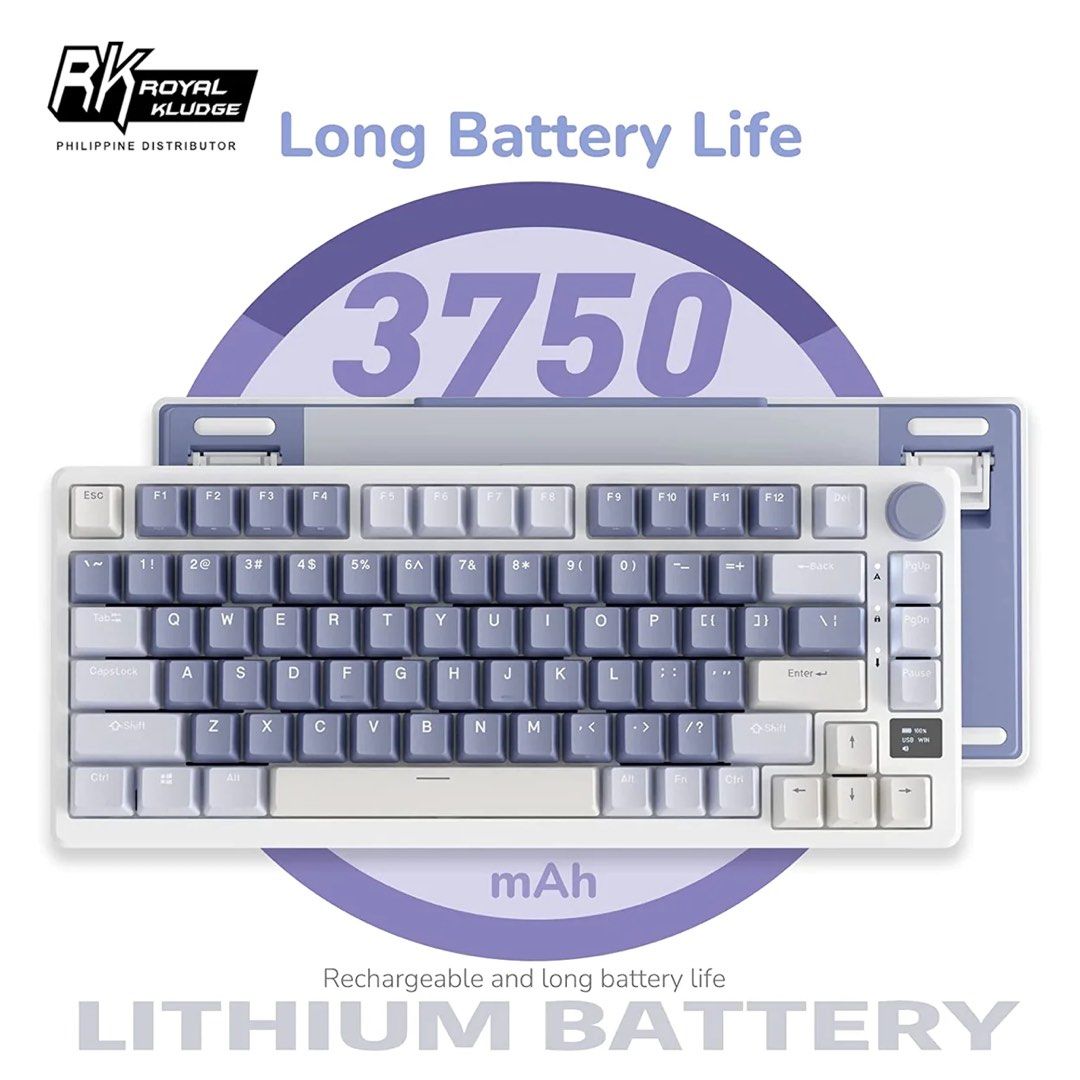 Royal Kludge M75 RKM75 75% Tri-Mode Gasket Mechanical Keyboard Brown ...