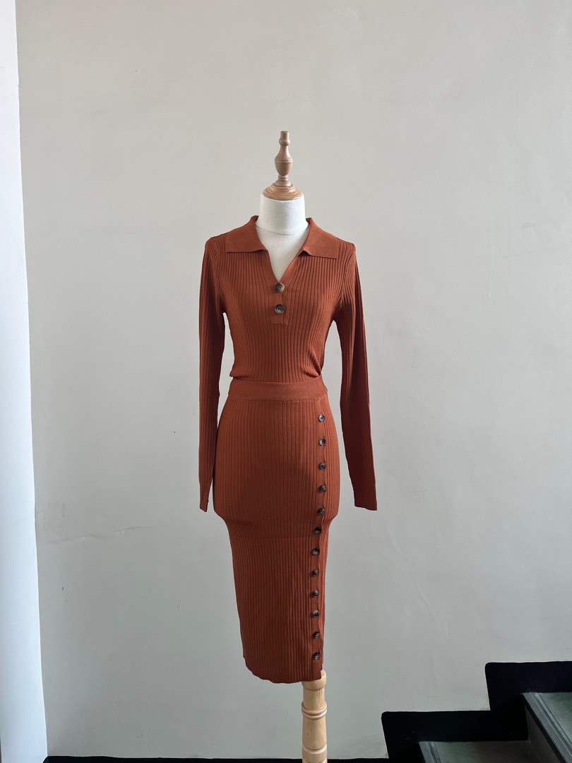 Rust Orange Coordinates/Set, Women's Fashion, Dresses & Sets, Sets or ...