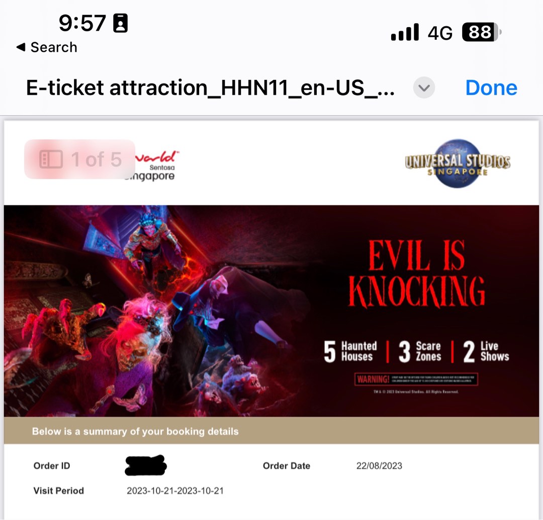 RWS Halloween Horror Night, Tickets & Vouchers, Event Tickets on Carousell