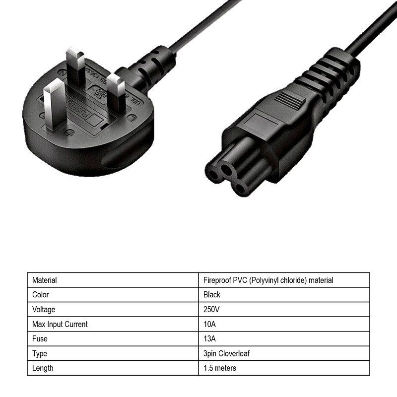 ★SAFETY Mark★ C5 Mickey Mouse Cable COMPUTER/LAPTOP Cable POWER CORD 1.5M C5/Cloverleaf Coupler ...