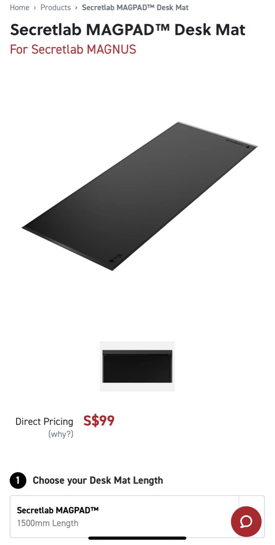 Secretlab Magpad Desk Mat Black, Computers & Tech, Parts & Accessories ...